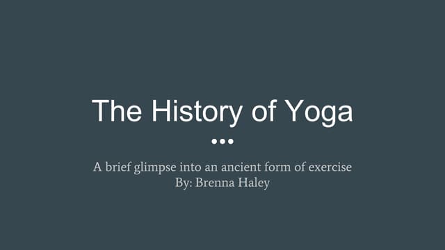 HISTORY OF YOGA | PPTX