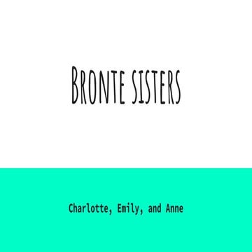Bronte Sisters | PPTX