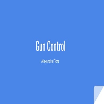 Gun Control | PPT | Free Download