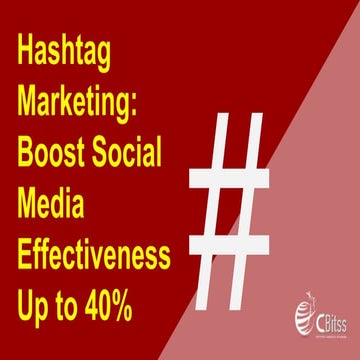 Hashtag Marketing: Boost Social Media Effectiveness Up to 40% | PPTX