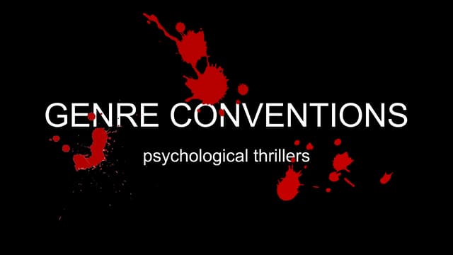 Iconography of Crime Thriller | PPTX