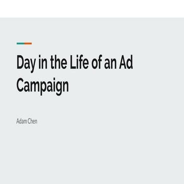 Day in the Life of an Ad Campaign | PDF