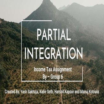 Partial integration Scheme | PPTX
