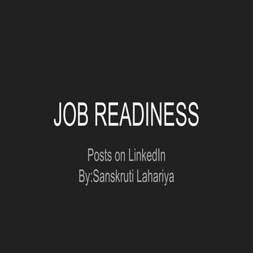 Job Readiness Posts On LinkedIn | PPTX