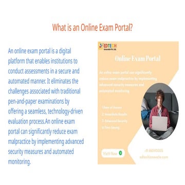 How Can an Online Exam Portal Help in Reducing Exam Malpractice | PPTX