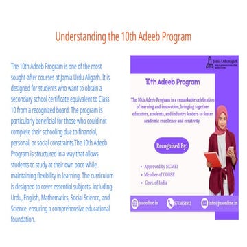 10th Adeeb Program: A Celebration of Learning and Innovation | PPTX