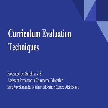 Curriculum Evaluation | PPTX