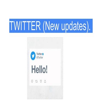 Twitter new updates 2022. | PPT