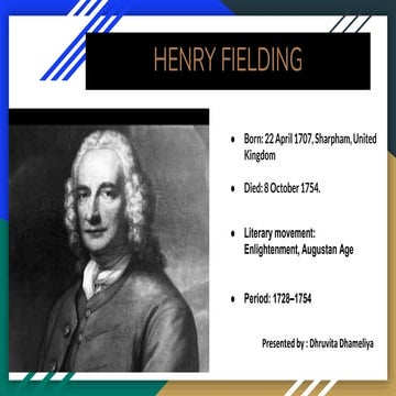 Henry Fielding pptx | PPTX