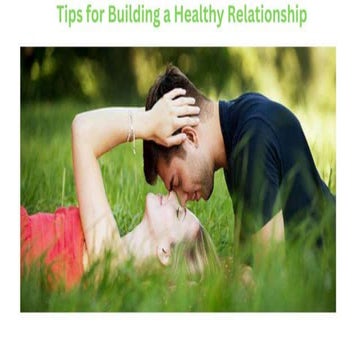 Building a healthy relationship | PPTX