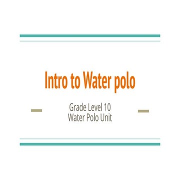 Water polo unit | PPT