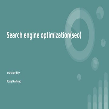 search engine optimization in digital marketing | PPT