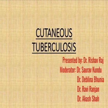 Untitled presentation for cutaneous tuberculosis | PPT