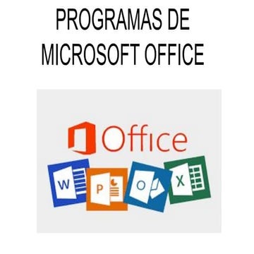 PROGRAMAS DE MICROSOFT OFFICE CAUSAAAAAAAAAAAA | PDF