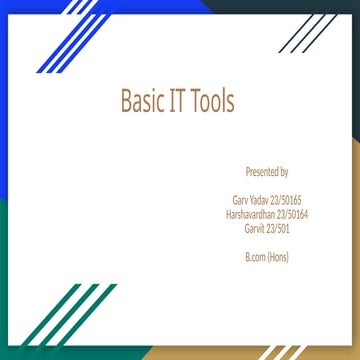 Basic it tools project of Delhi university | PPTX