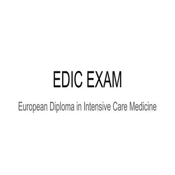 EDIC Exam: A Comprehensive Guide for Success | PPTX