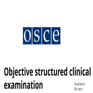 Objective Structured Clinical Examination (OSCE) | PPTX
