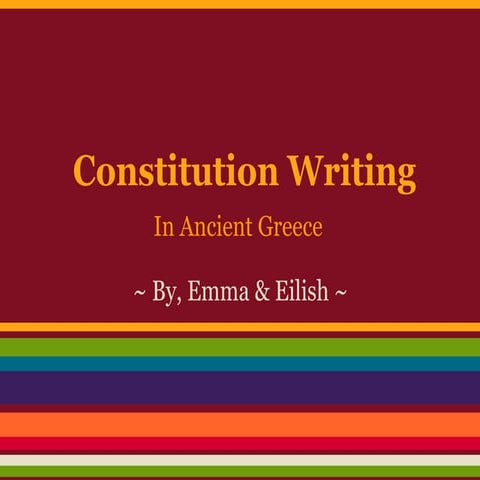 Constitution Writing in Athens and the U.S.A | PDF | Law