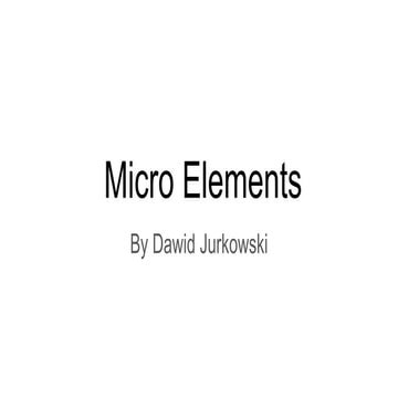 Micro elements - Media Studies AS level | PPTX