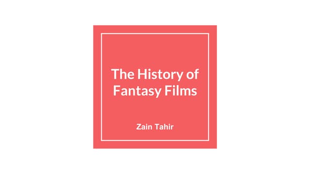 Conventions of the Fantasy genre | PPTX