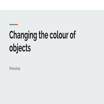Changing the colour of objects | PDF