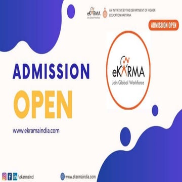 ekarma admission open | PPTX