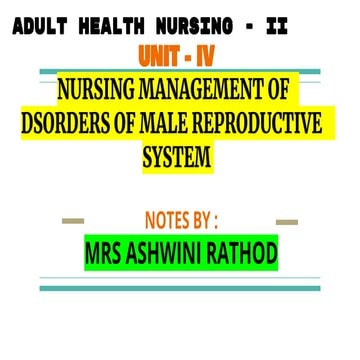 Bsc Nursing IV semester unit VII Adult Health Nursing - I | PDF