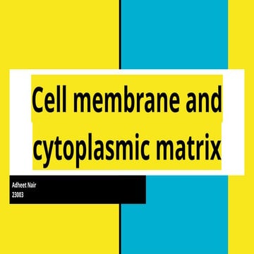cell membrane and cytoplasmic matrix microbiology | PPTX