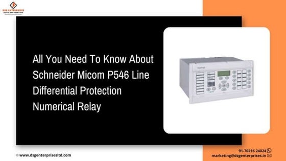 Schneider Micom P123 Directional and Non-Directional overcurrent ...