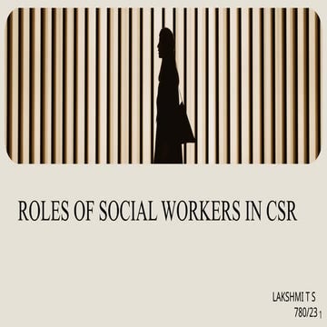 Role of Social Workers in CSR corporate Social Responsibility | PPTX