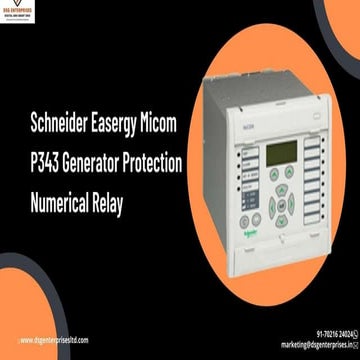 Schneider Easergy Micom P343 Generator Protection Numerical Relay | PPTX | Home Appliances ...
