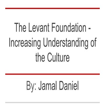 A Look Back at the New Levant Initiative's Inaugural Conference | PPTX