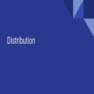 Distribution presentation | PPTX