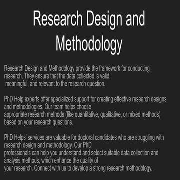 Research Design and Methodology | creating effective research designs ...