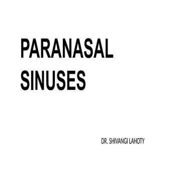 Paranasal Sinuses Radiology Pathology Anatomuy Pptx