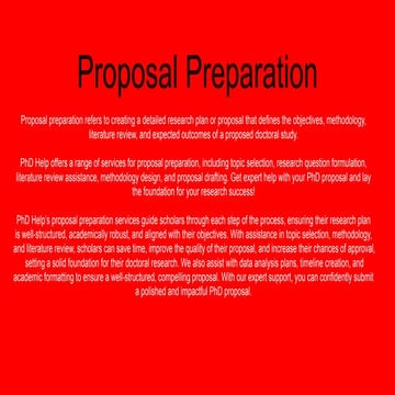 Comprehensive Guide to Effective Proposal Preparation | PDF