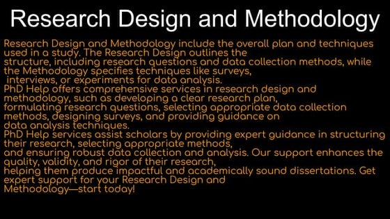 Research Design and Methodology | creating effective research designs ...