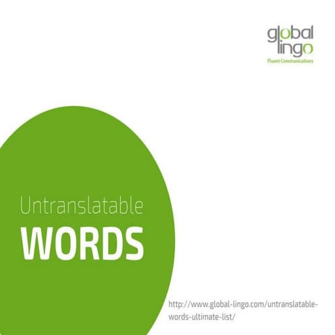 Untranslatable words | PPT