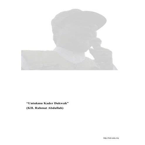 Untukmu kader dakwah ust. rahmat abdullah | PDF