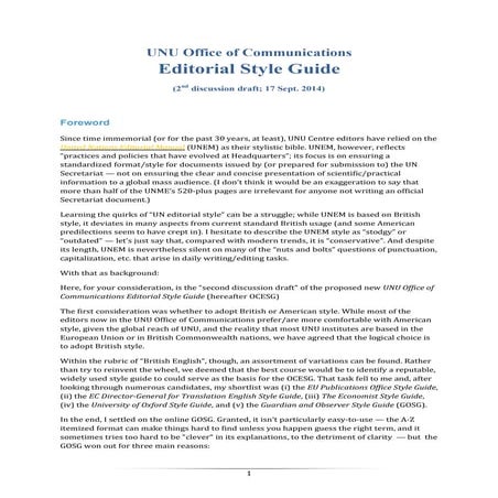 Unu style-guide-sep14 | PDF
