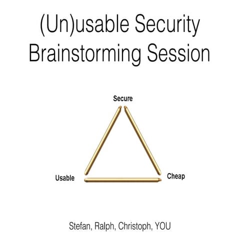 (Un)usable Security | PPT