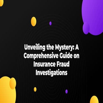A Comprehensive Guide on Insurance Fraud Investigations | PDF