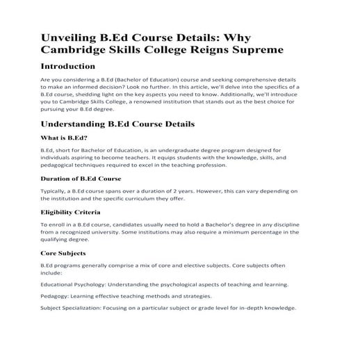 What's the Difference Between B.Ed and D.El.Ed Course.pdf