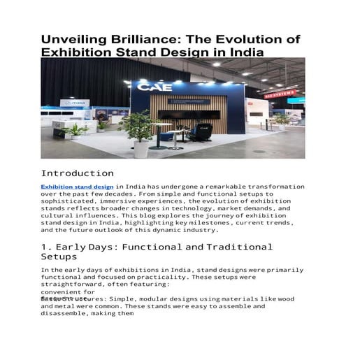 Unveiling Brilliance_ The Evolution of Exhibition Stand Design in India.ppt