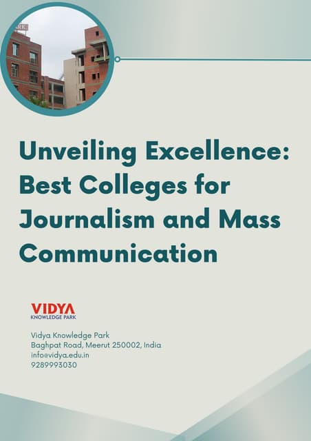 5 Best Journalism Colleges in India | PPTX