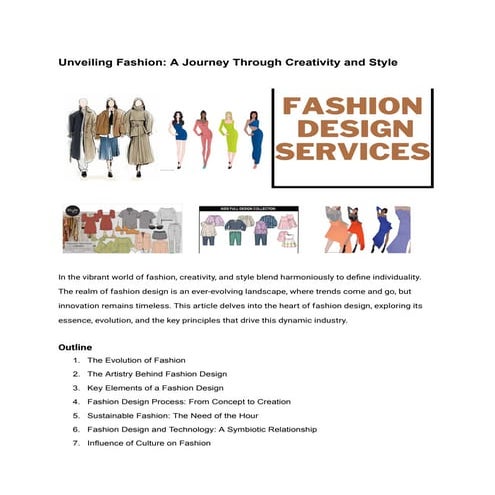 Fashion Design: Crafting Style and Creativity | PDF