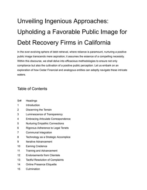 debt collection strategies | PDF | Legal Services Industry | Industries