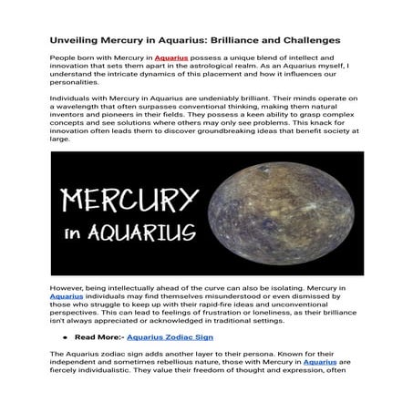 Aquarius-zodiac-sign-Infographic-graphicimage | PDF