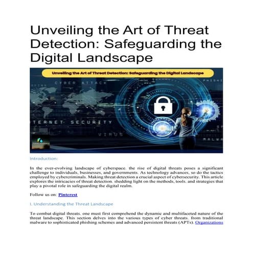 Unveiling the Art of Threat Detection: Safeguarding the Digital ...
