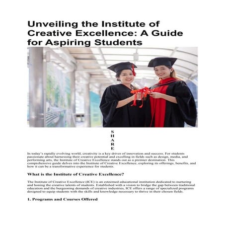 Unveiling the Institute of Creative Excellence: A Guide for Aspiring ...